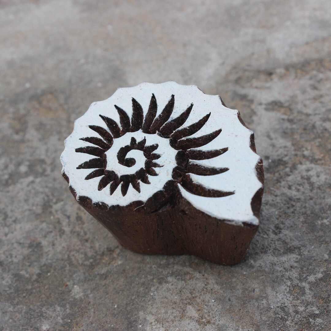 Shell Fabric Stamp Sea Theme Stamp Indian Wooden Stamp for Printing ...