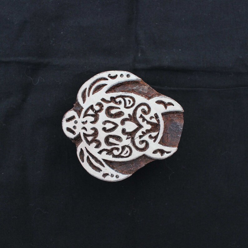 Tortoise Block Print Stamp, Indian Wood Stamp, Fabric Printing - Etsy