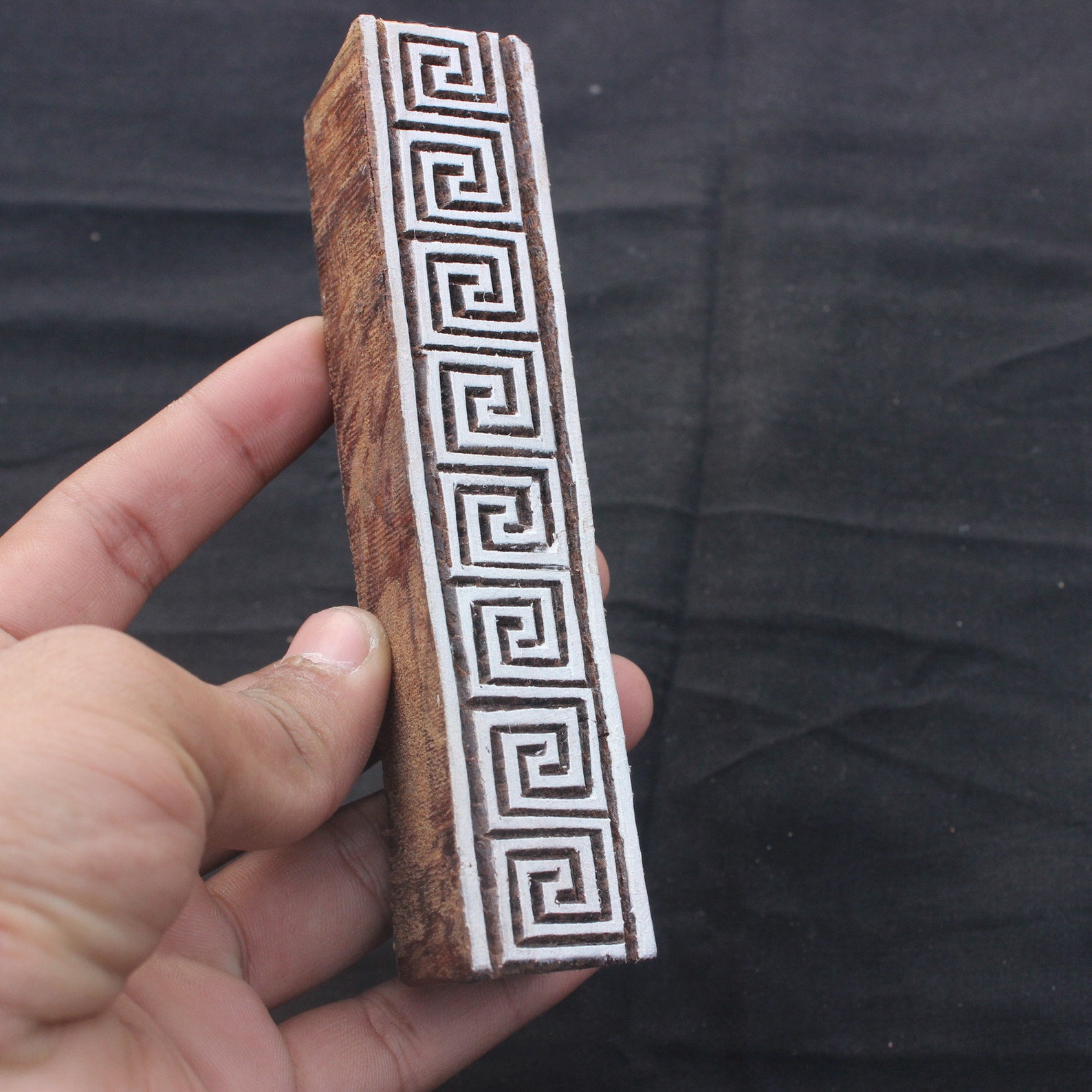 Celtic Border Fabric Stamp Indian Block Print Stamp Square - Etsy