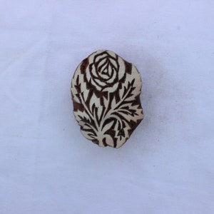 Rose Wood Block Stamp Indian Fabric Stamp Flower Wood Block Stamp ...