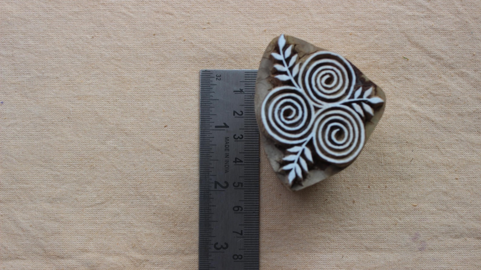 Celtic Block Print Stamp Hand Carved Fabric Stamp Spiral Wood Block ...