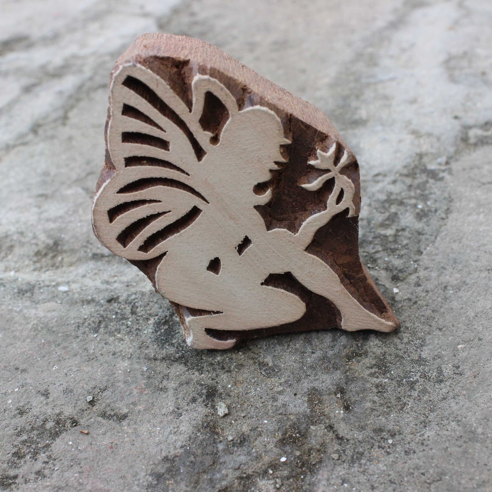 Fairy Block Print Stamp Angel Block Print Stamp Indian Wood | Etsy