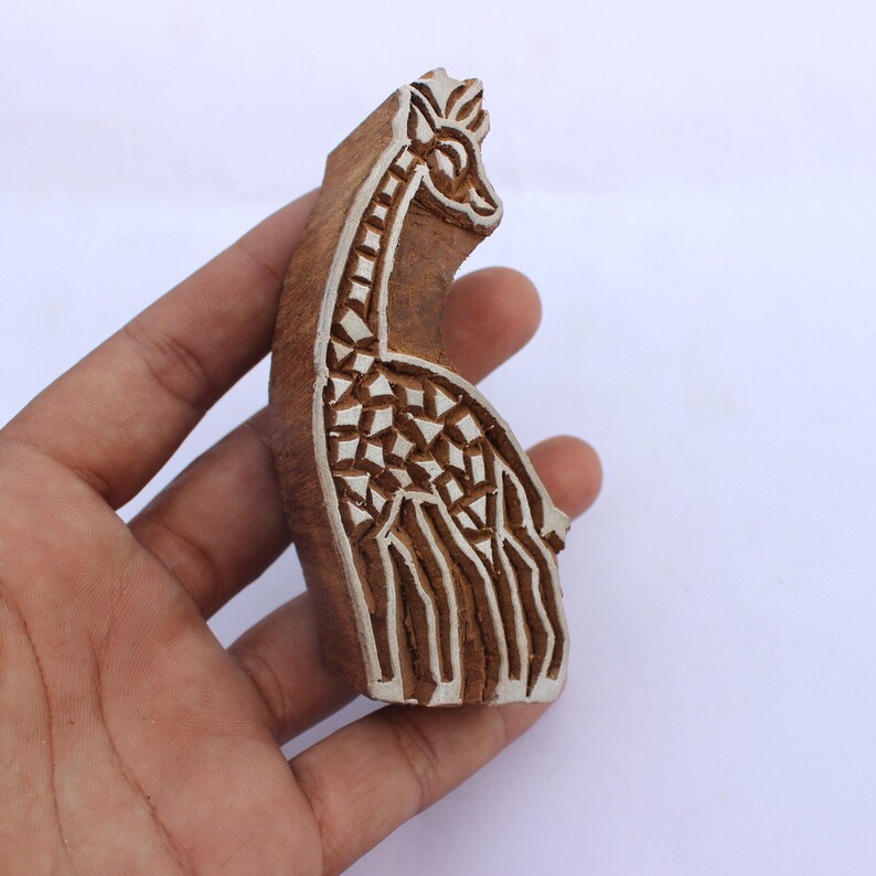 Giraffe Block Print Stamp Animal Block Stamp Carve Block - Etsy