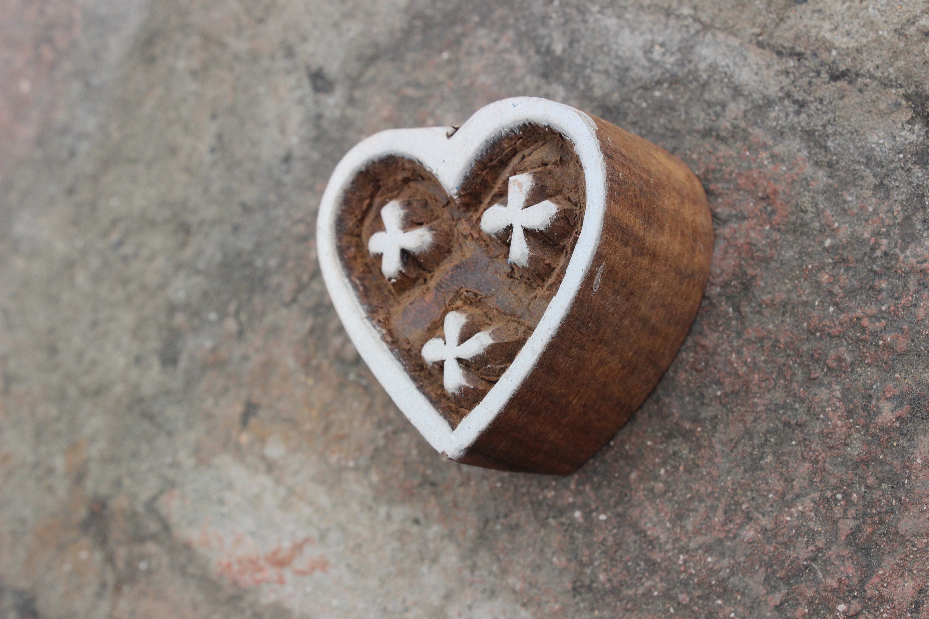Heart Fabric Block Print Stamp Love Block Print Stamp Hand Carved Block ...