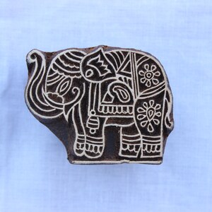 Elephant Block Print Stamp Animal Block Print Stamp Carve Block Stamp ...