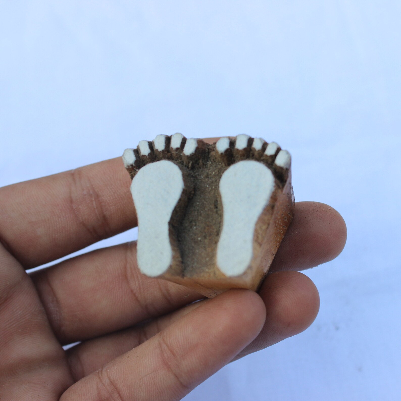 Pottery Stamp Foot Fabric Stamp Hand Carved Fabric Stamp Hand Carved ...