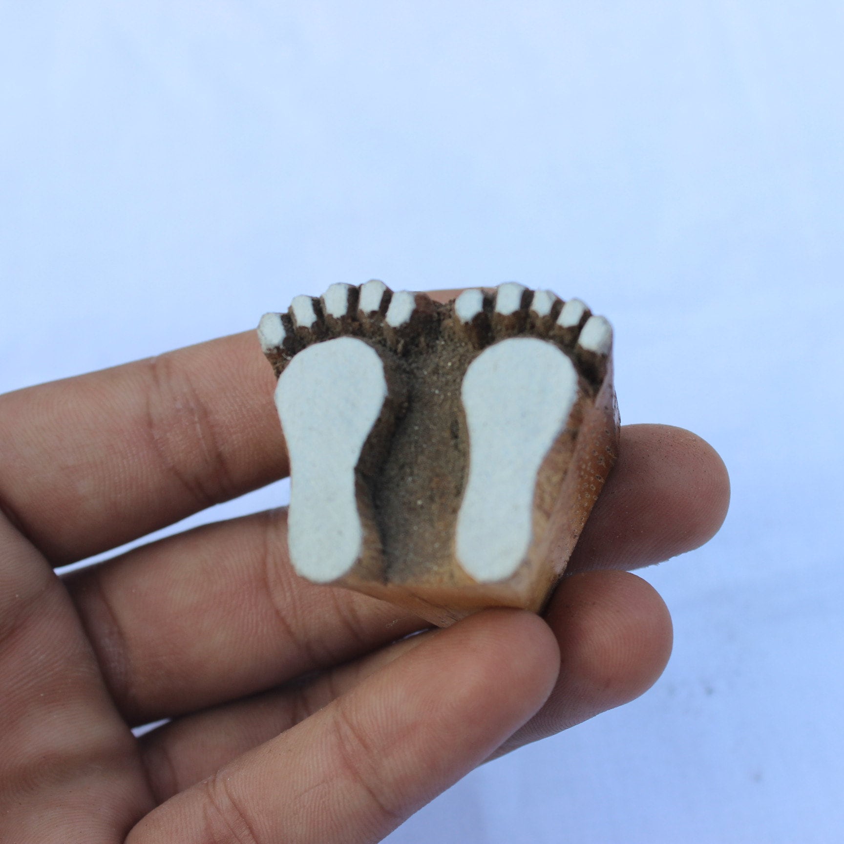 Pottery Stamp Foot Fabric Stamp Hand Carved Fabric Stamp Hand Carved ...