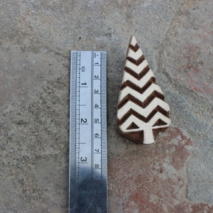 Christmas Tree Stamp Indian Wooden Stamp Hand Carved Fabric Stamp Tree ...