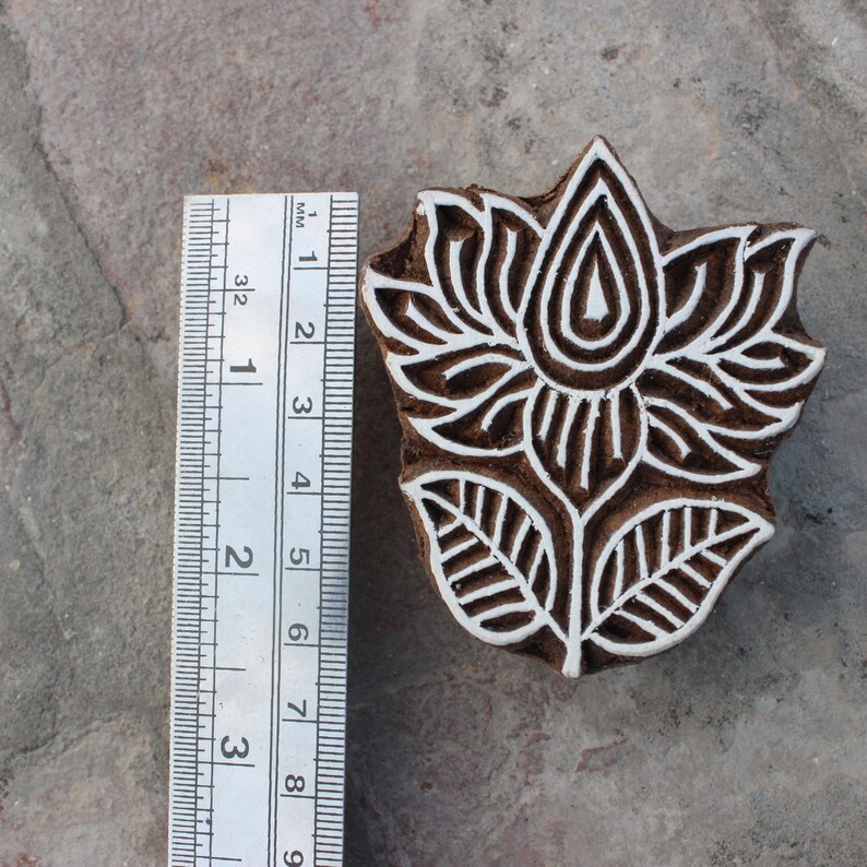Lotus Wood Block Print Stamp Flower Block Stamp Carve Block Wood Block ...