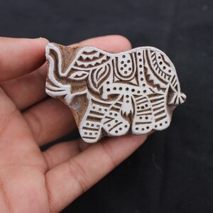 Elephant Fabric Block Print Stamp Indian Wooden Stamp Carve Block Print ...