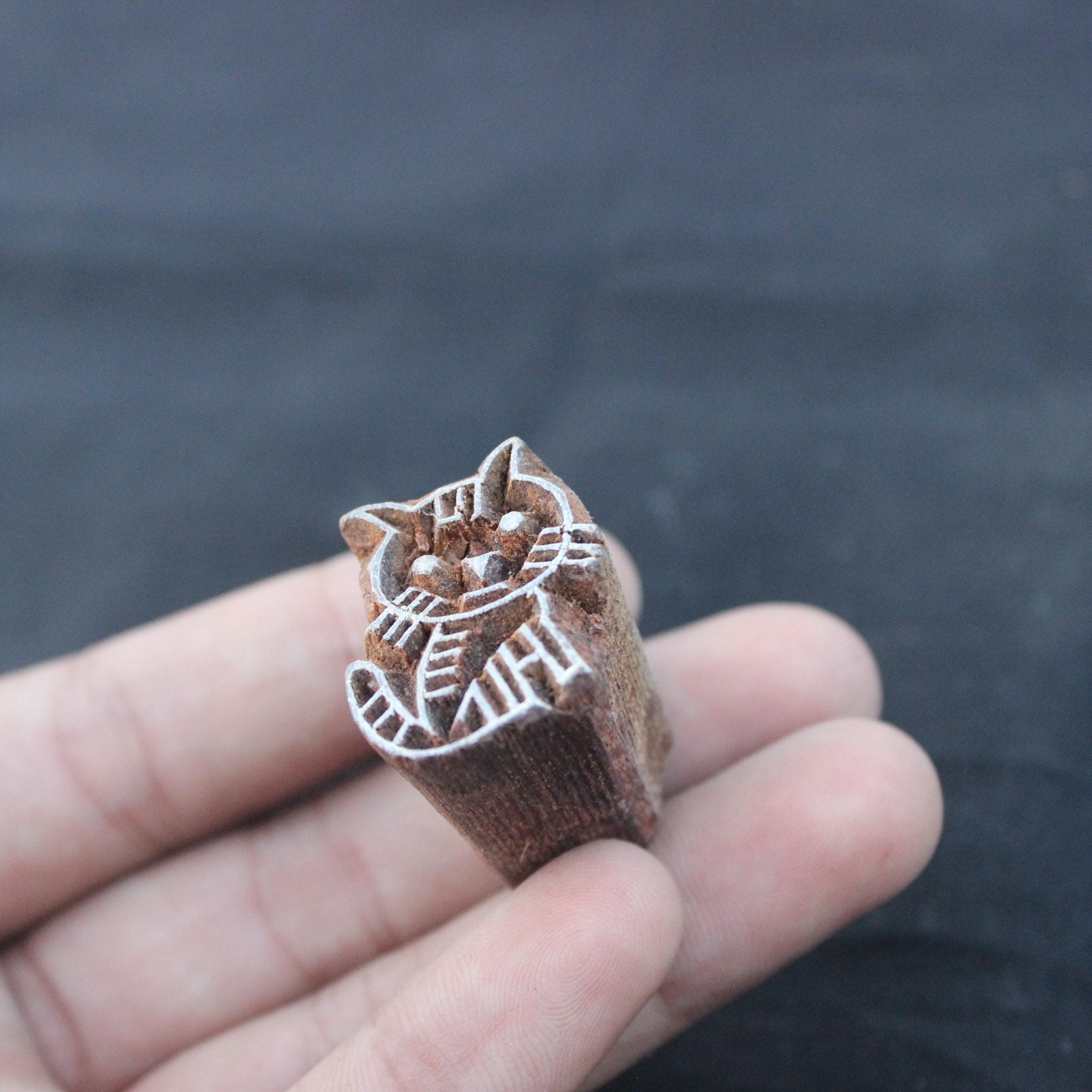 Cat Block Print Stamp Kitty Block Print Stamp Hand Carved Wood | Etsy