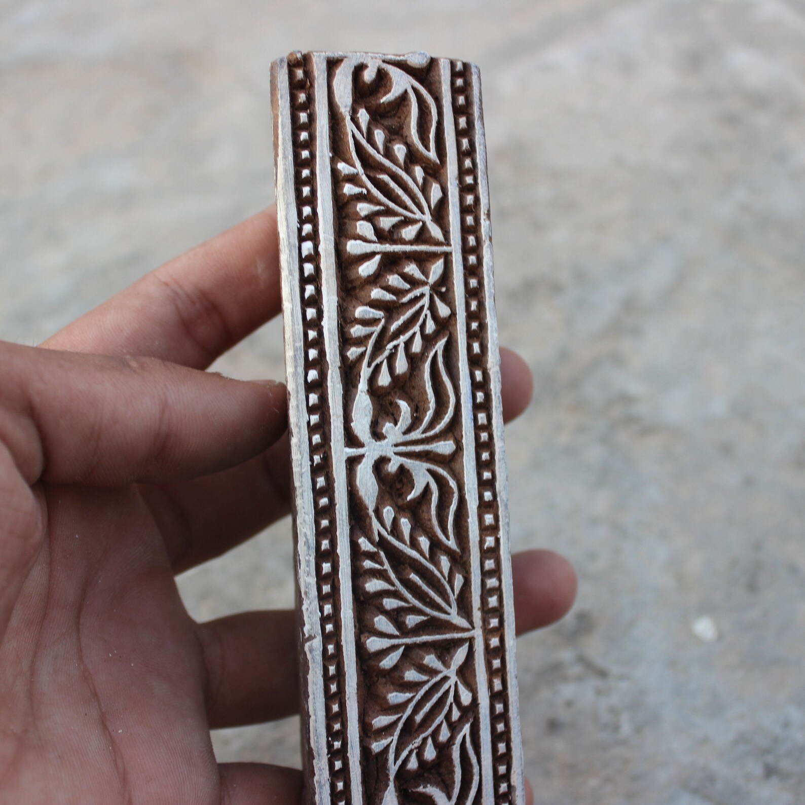 Floral Border Wood Block Print Stamp Flower Border Block Stamp Indian ...