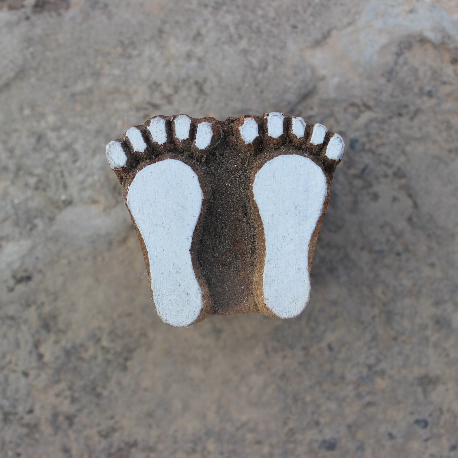 Pottery Stamp Foot Fabric Stamp Hand Carved Fabric Stamp Hand Carved ...