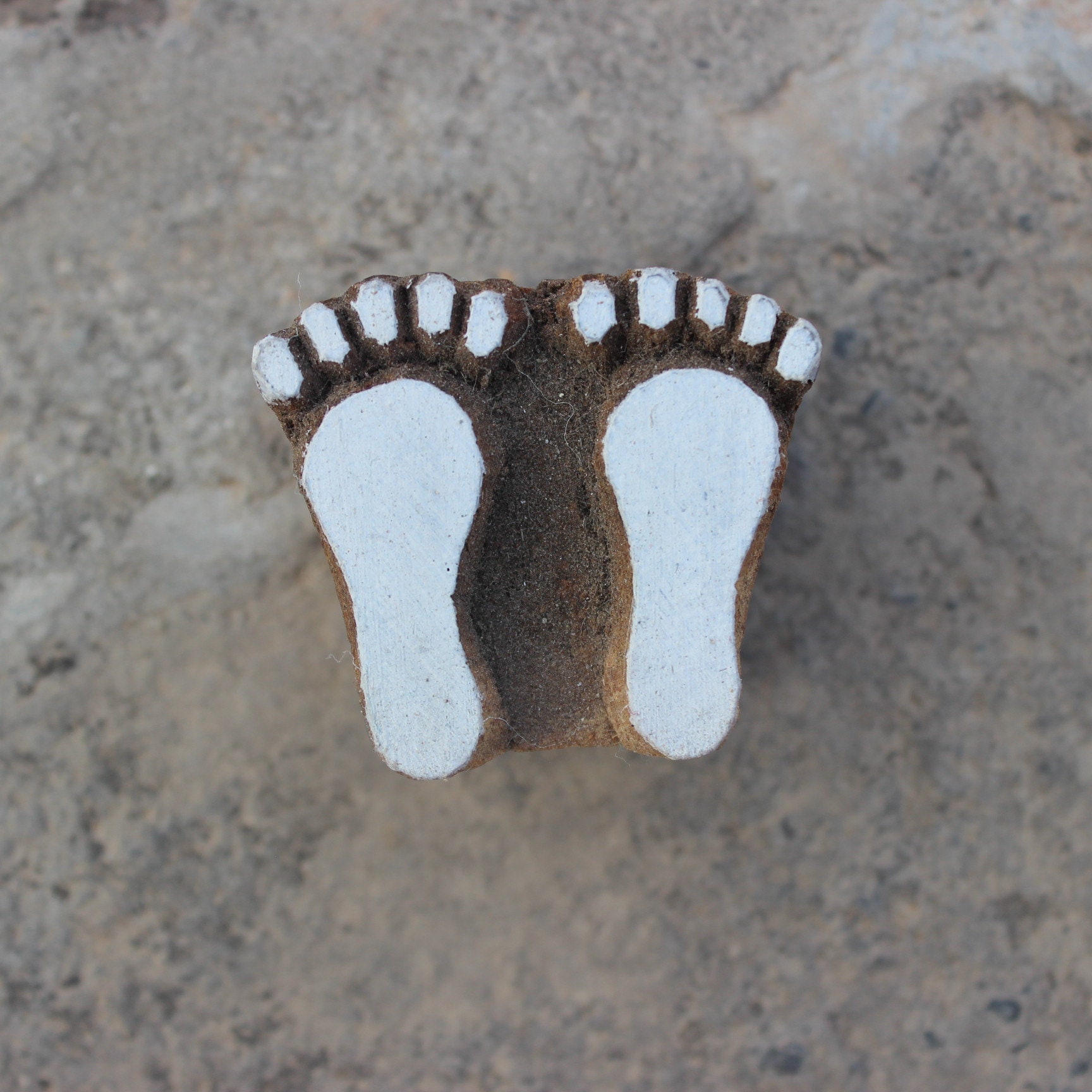 Pottery Stamp Foot Fabric Stamp Hand Carved Fabric Stamp Hand Carved ...