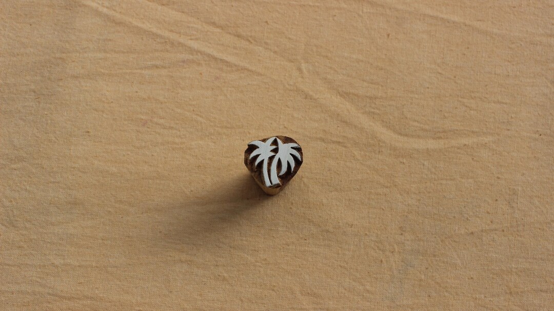 Coconut Tree Print Stamp Hand Carved Wooden Stamp Indian Block Stamp ...