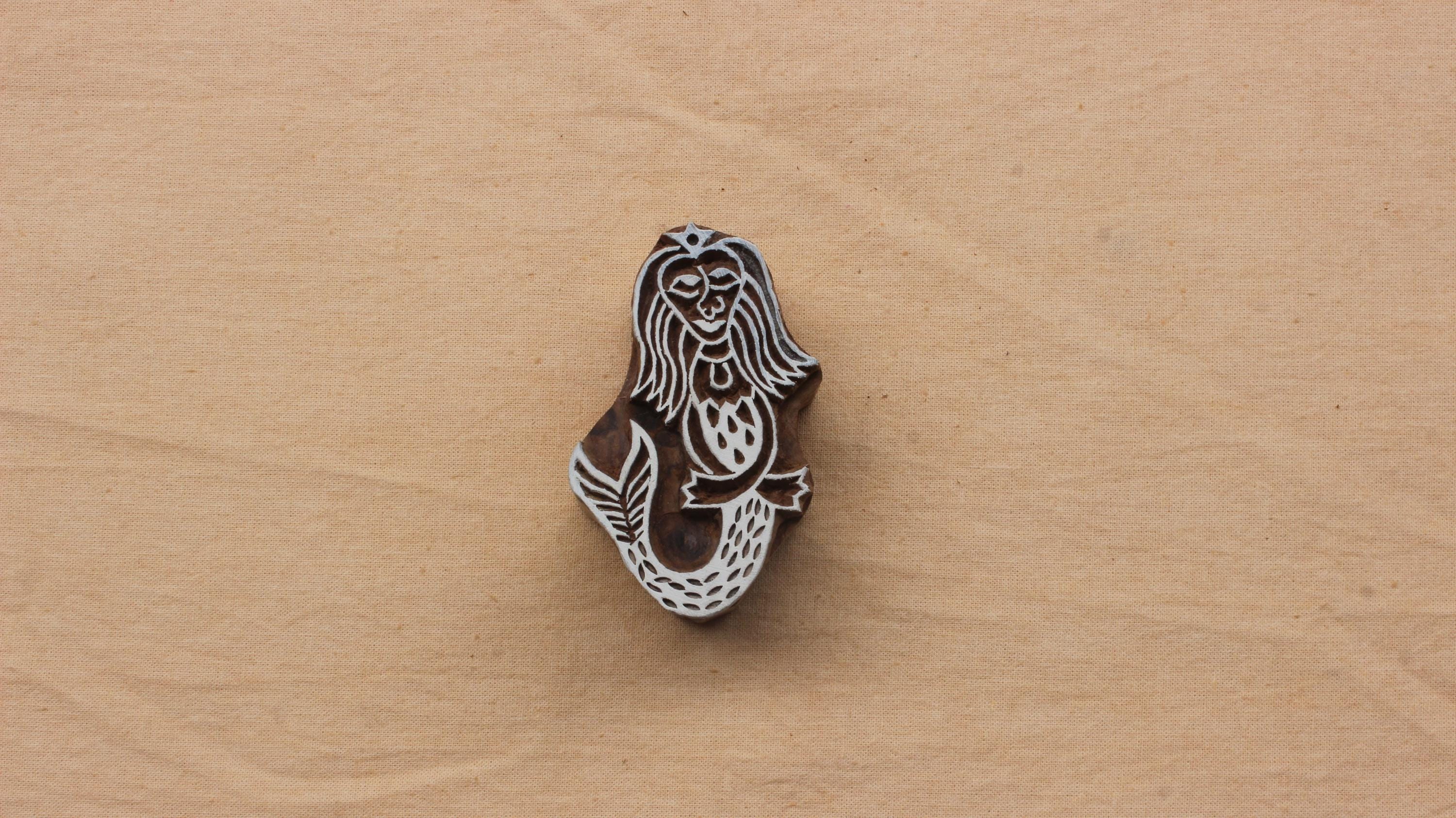 Mermaid Soap Stamp Hand Carved Stamp Block Stamp Water Nymph Stamp ...