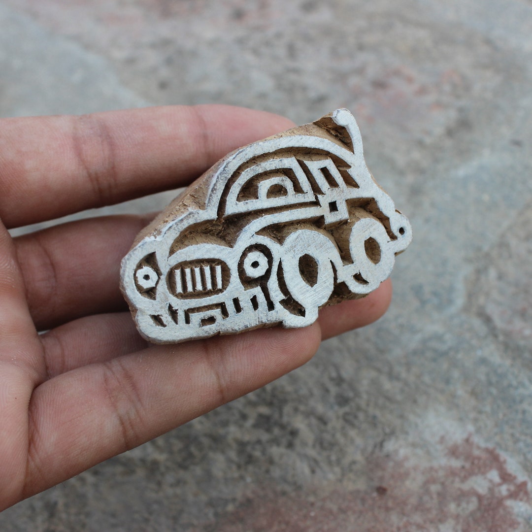 My Car Block Print Stamp Indian Fabric Stamp 4 Wheeler Block Stamp ...