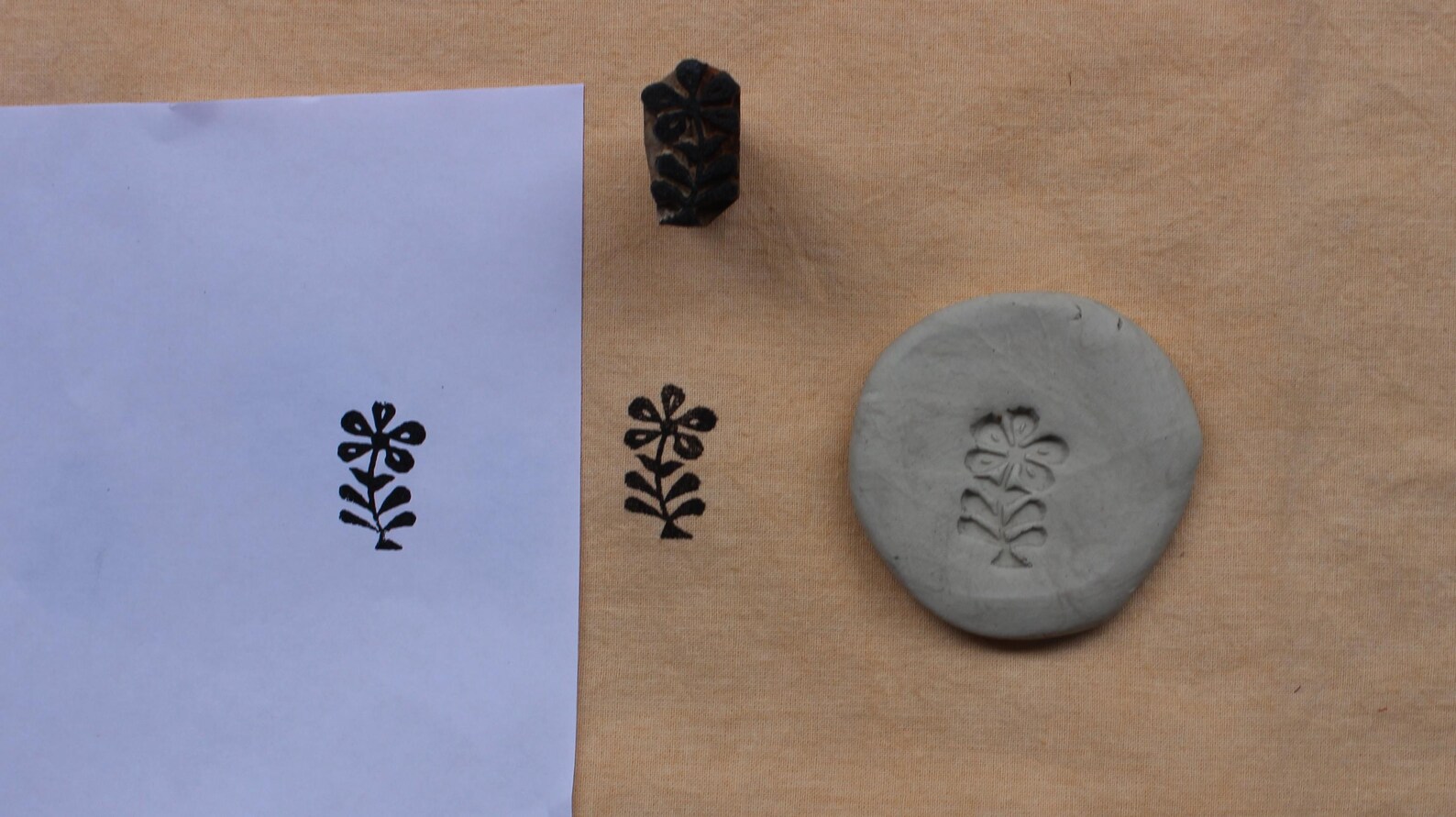 Flower Block Print Stamp Indian Textile Block for Printing Indian Wood ...