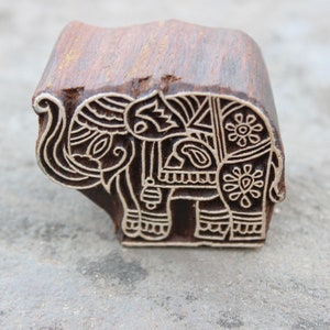 Elephant Block Print Stamp Animal Block Print Stamp Carve Block Stamp ...