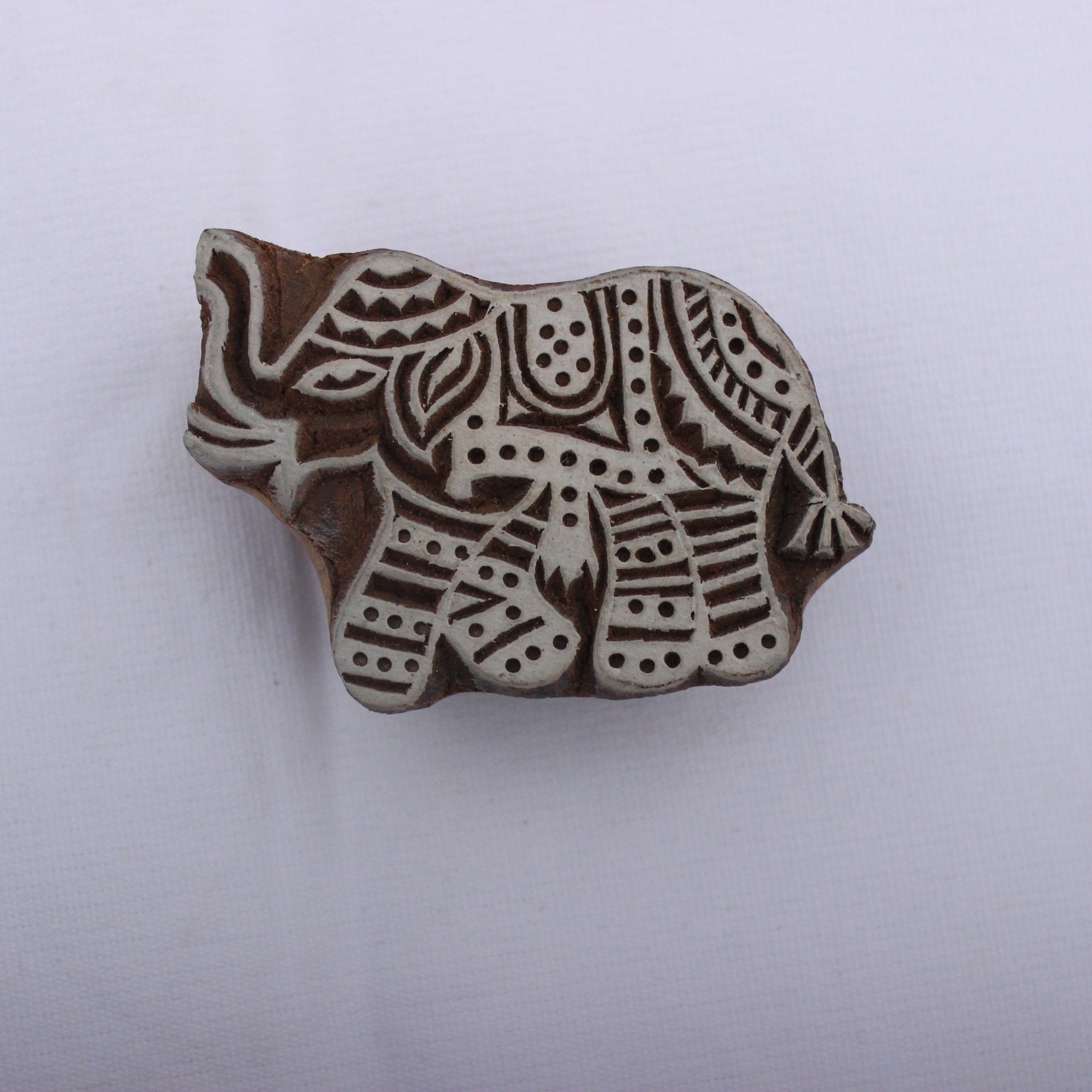 Elephant Fabric Block Print Stamp Indian Wooden Stamp Carve Block Print ...
