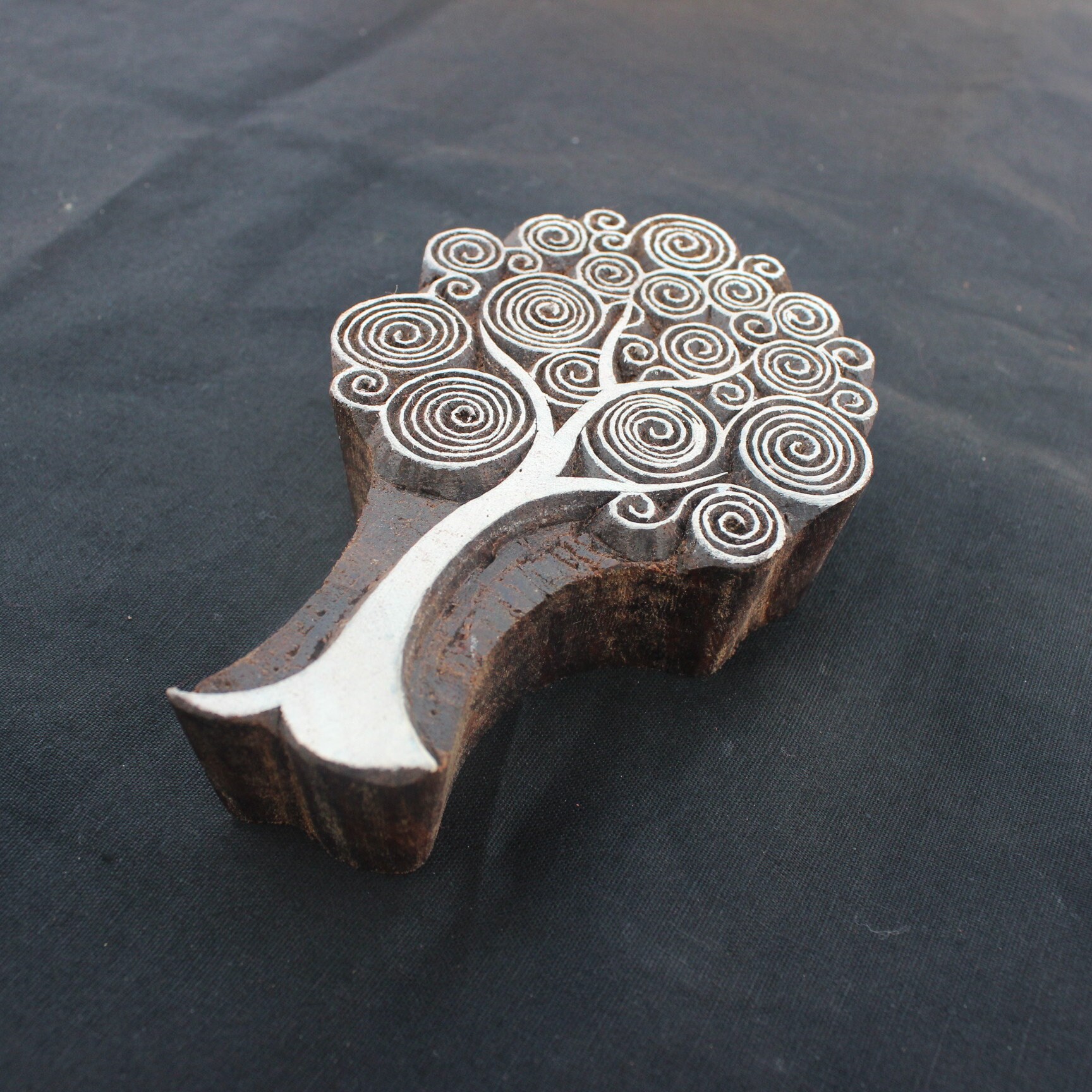 Celtic Tree Wood Block Print Stamp Hand Carved Wooden Fabric - Etsy