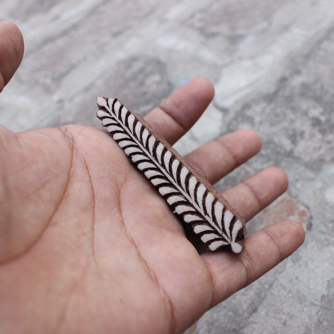 Leaves Block Print Stamp Carve Wooden Stamp Fern Fabric Stamp - Etsy