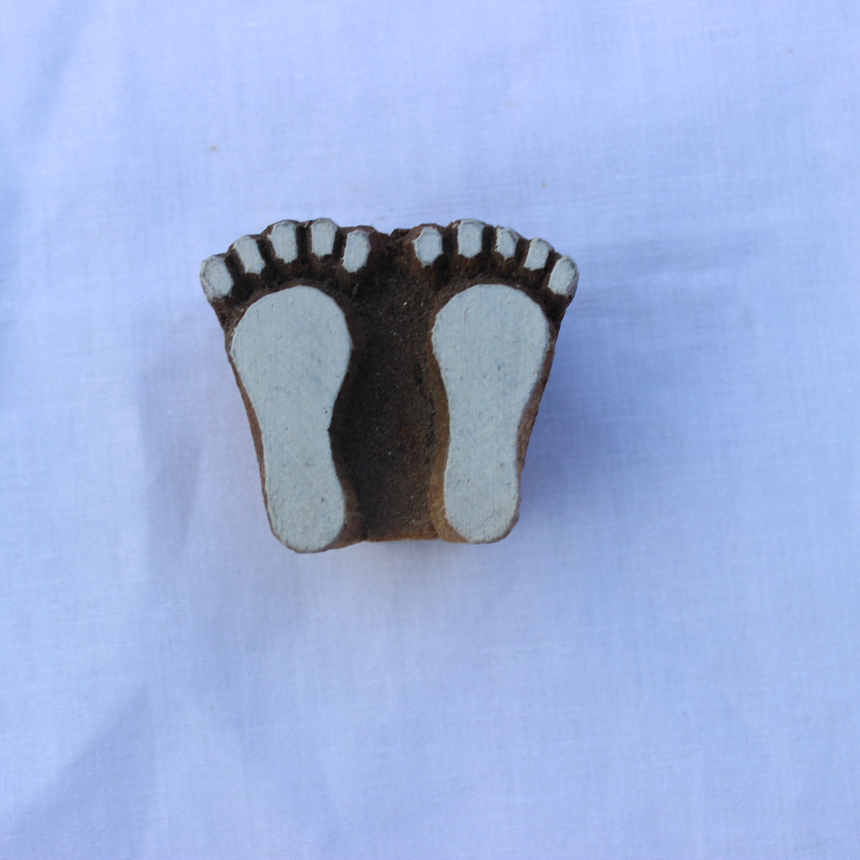 Pottery Stamp Foot Fabric Stamp Hand Carved Fabric Stamp Hand Carved ...