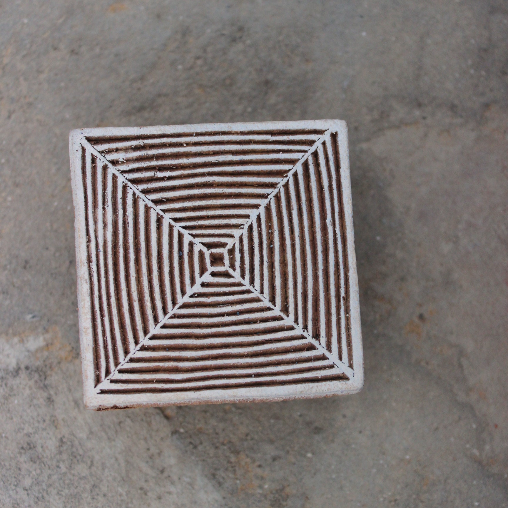 Square Block Print Stamp Hand Carved Wood Block Stamp Celtic | Etsy