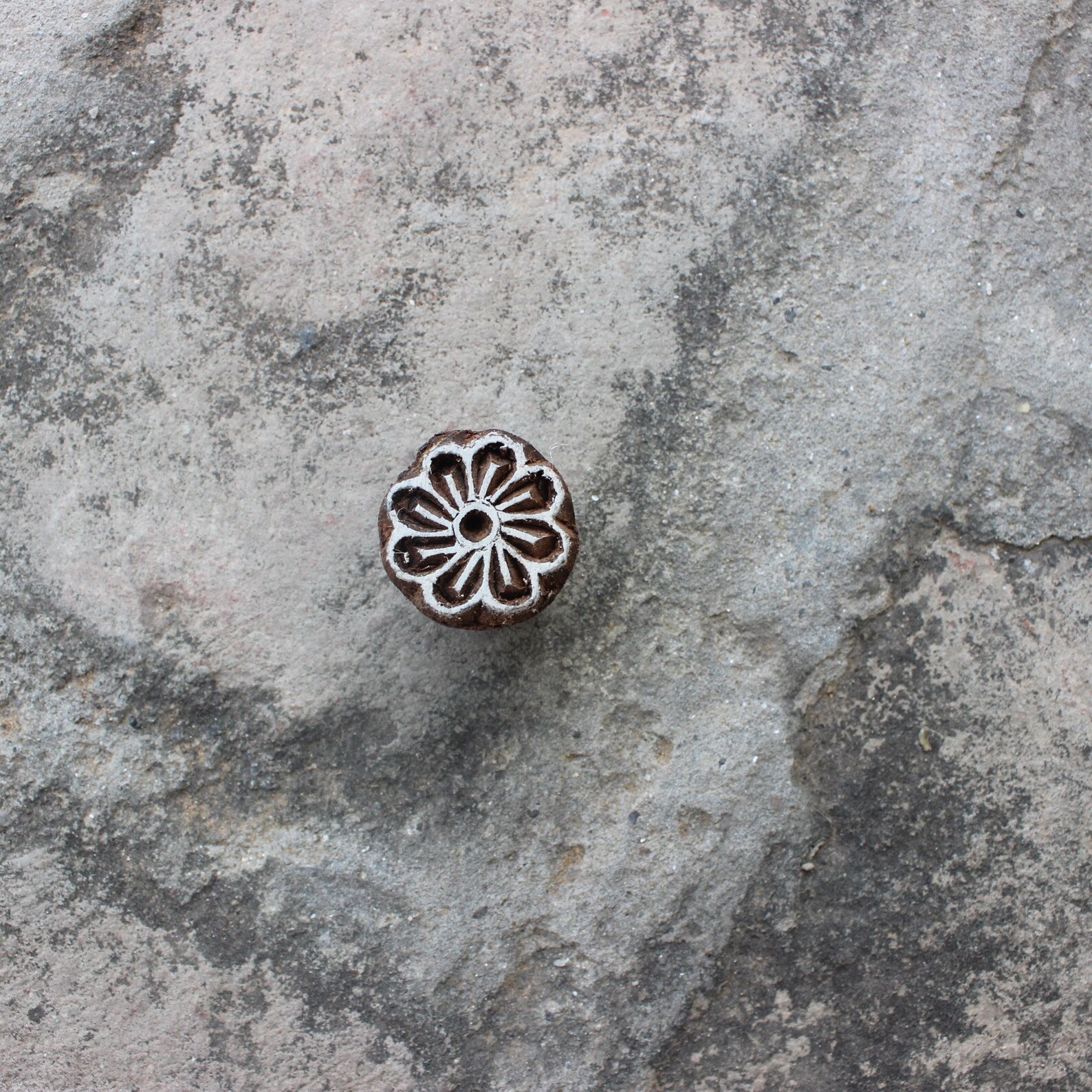 Flower Fabric Block Print Stamp Hand Carved Stamp Floral Wood - Etsy