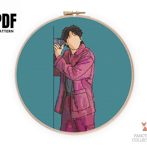 BTS Cross Stitch Pattern K-pop Embroidery Design Cute PDF - Etsy