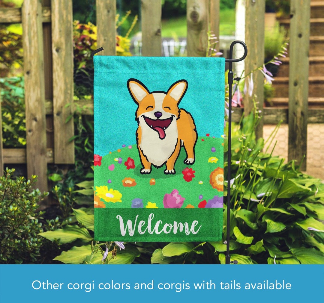 Corgi Garden Flag -double Sided Unique Corgi Gift - Pembroke and ...