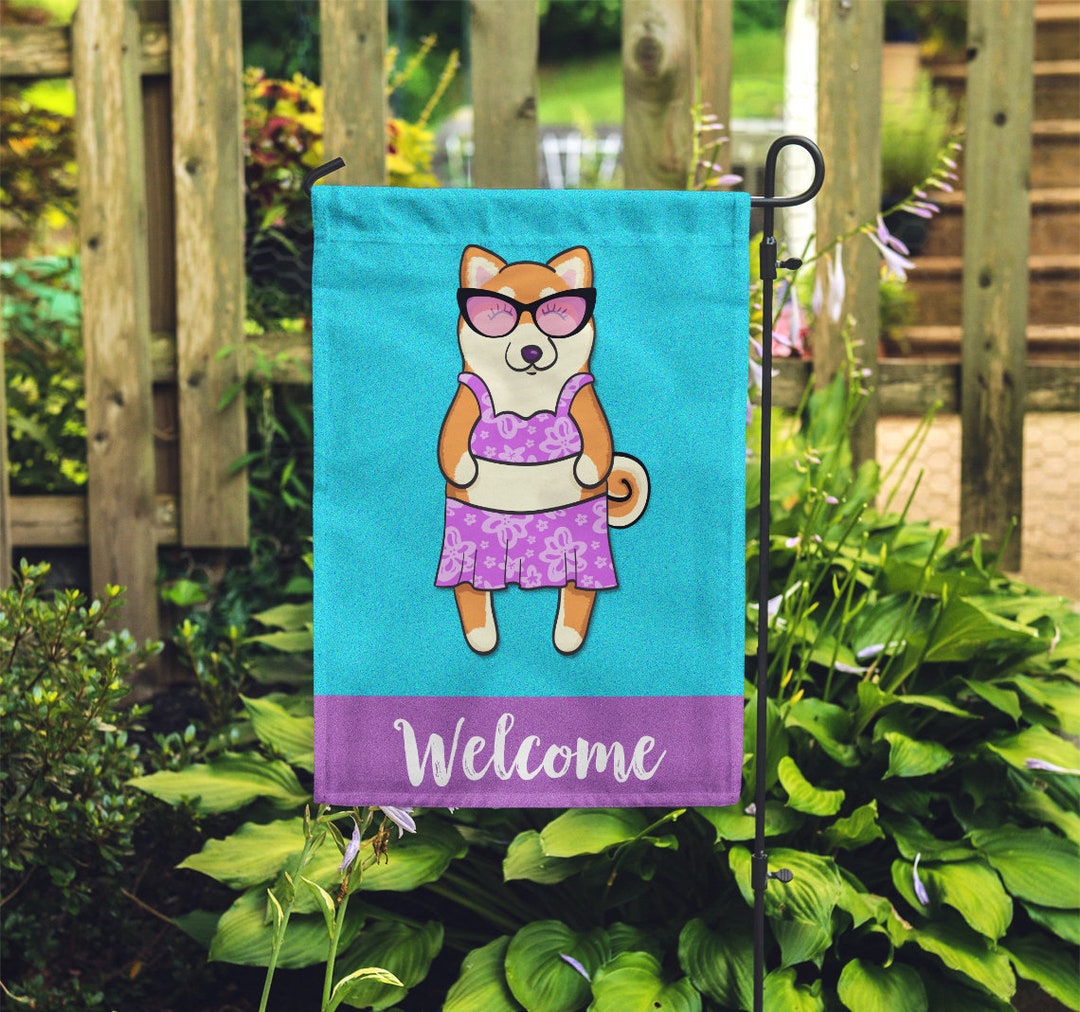 Shiba Inu Garden Flag (GIRL) - Double Sided - Unique Shiba Inu Gift ...