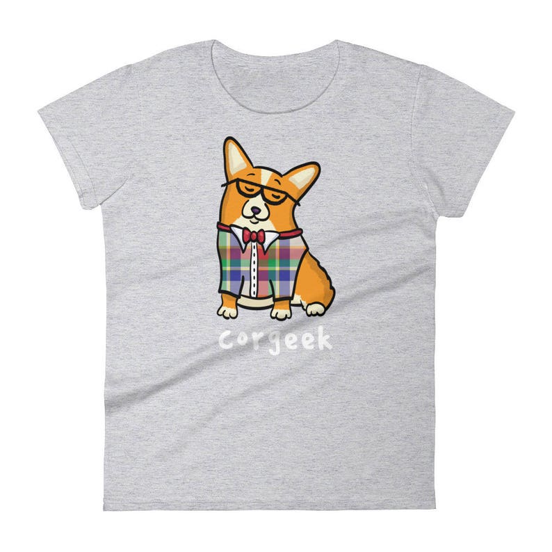 Women's Corgi Shirt Corgeek Corgi Tee Shirt Red/white - Etsy