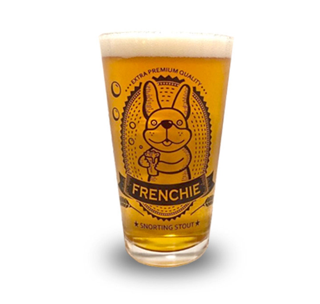 French Bulldog Pint Glass - Snorting Stout - Etsy