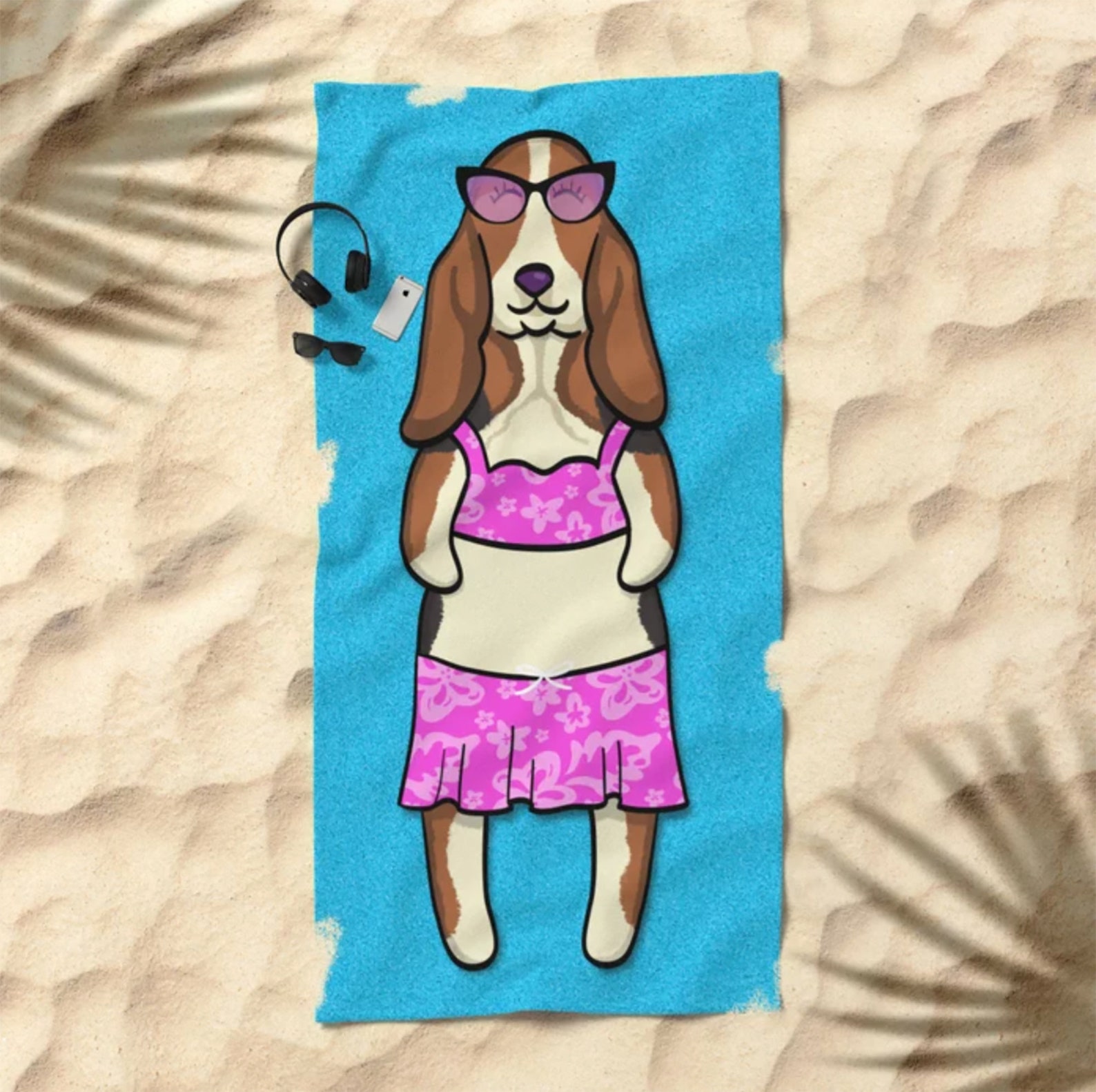 Basset Hound Beach Towel Fluff in the Sun 30 X - Etsy