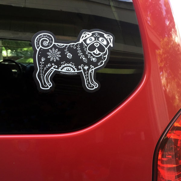 Pug Car Decal - Etsy