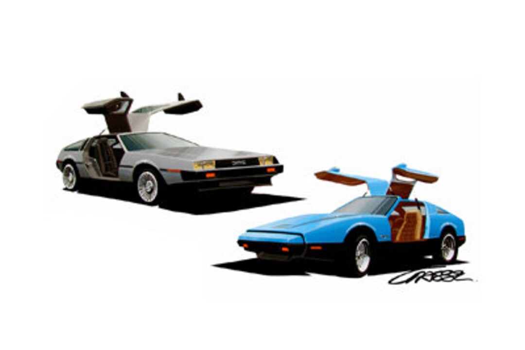 Bricklin and Delorean Together 1 Image in A 10 Pack of Note Cards by ...