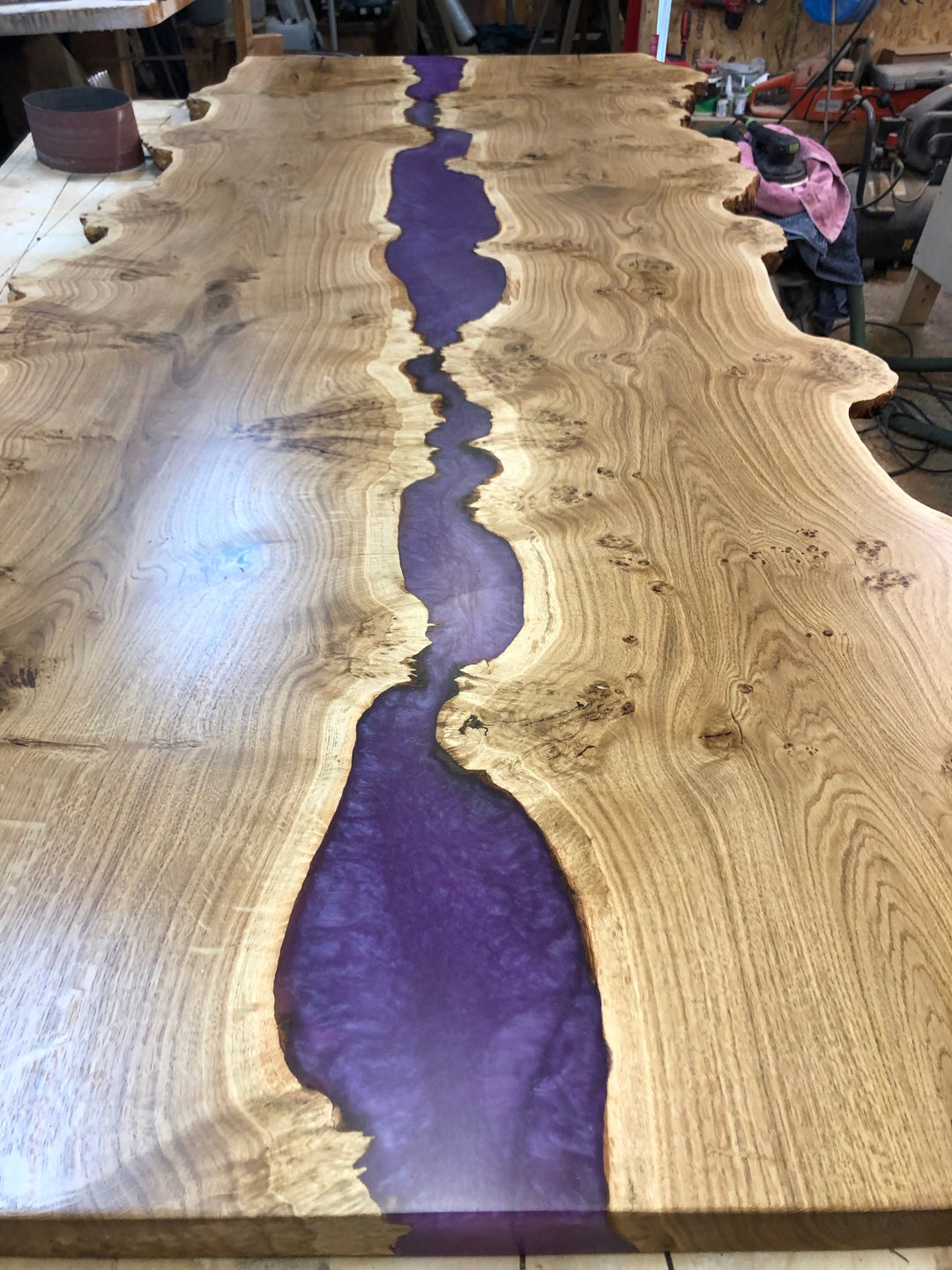 Pippy Oak Double Live River Table. Made to Order. - Etsy