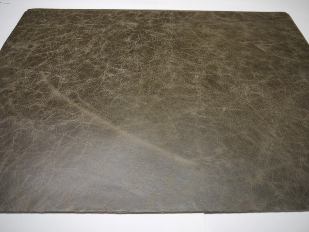 4 Large Leather Panels Olive Distress Smooth 18"x 24" Free Shipping. - Etsy