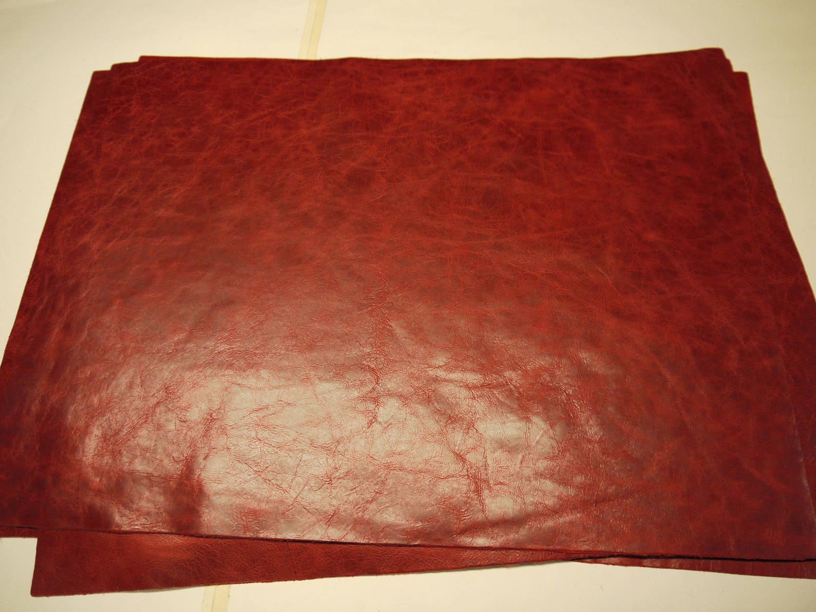 4 Large Leather Panels Lacquer RED Top Quality 18 X - Etsy