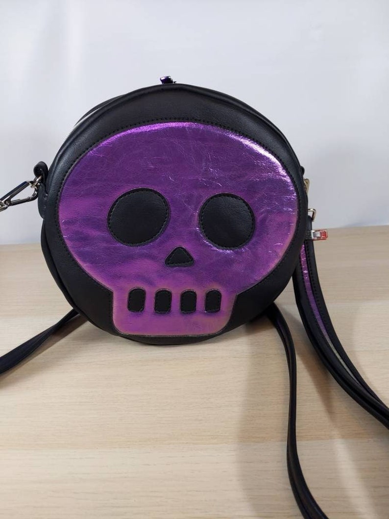 Skull Skeleton Custom Circle Crossbody Shoulder Bag Handbag Purse - Etsy