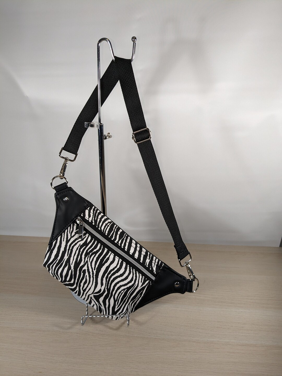 Zebra Striped Animal Print Fanny Pack Crossbody Sling Bag - Etsy