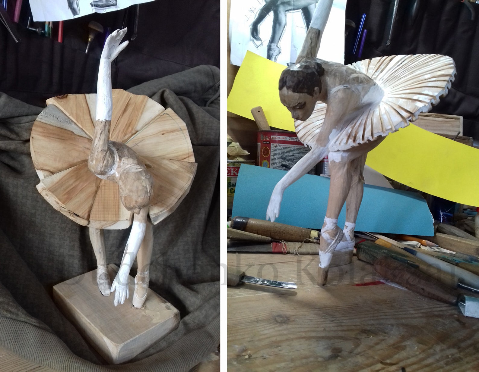 Wooden sculpture Ballerina. Masterpiece. | Etsy