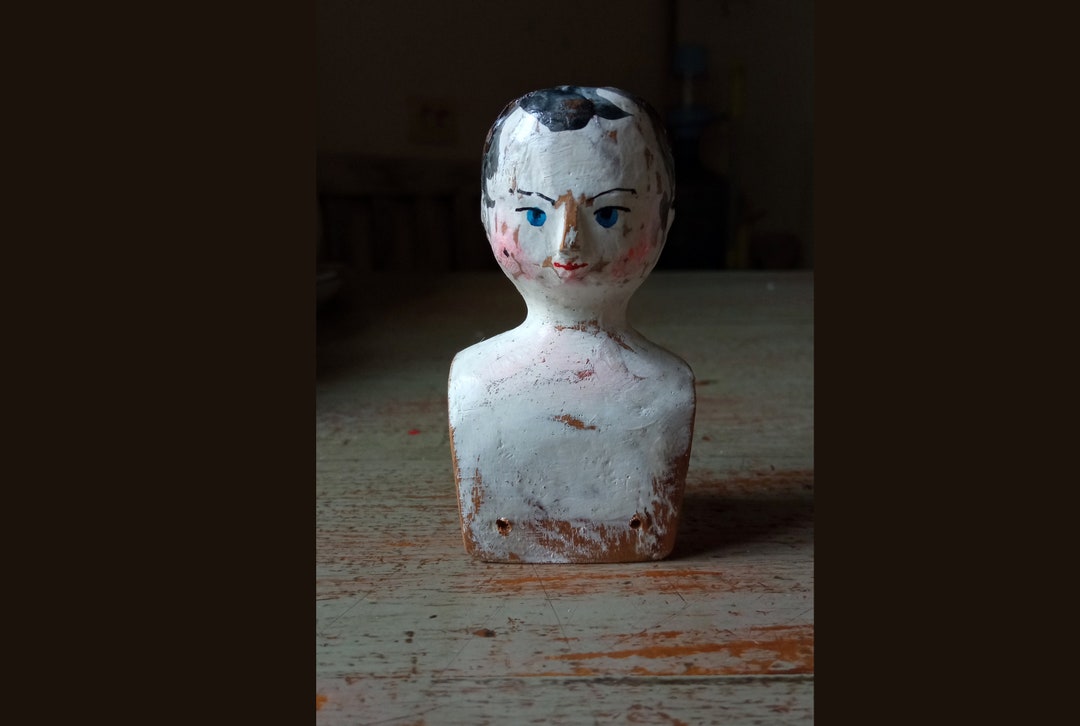 A Head Made of Wood for a Meat Doll. - Etsy