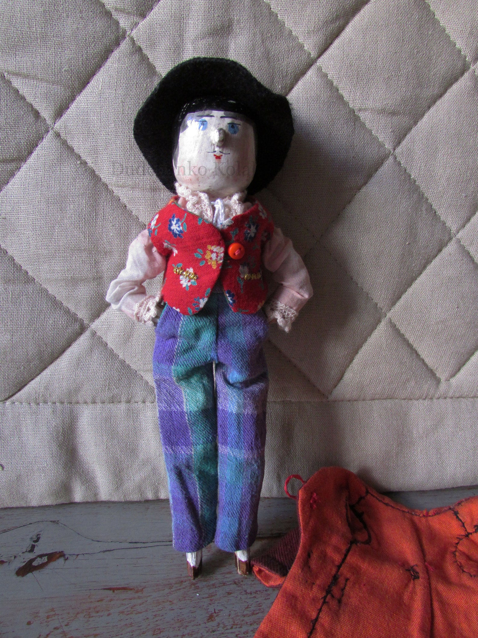 Wooden Dutch doll. Seven inches. Grodnertal. Lovers. | Etsy