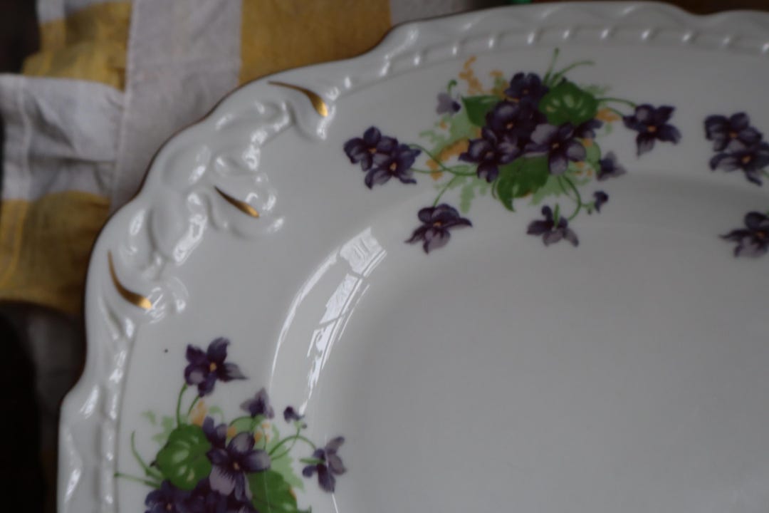 Royal Jackson Fine China Vintage Woodland Violets Set of 8 1950s ...