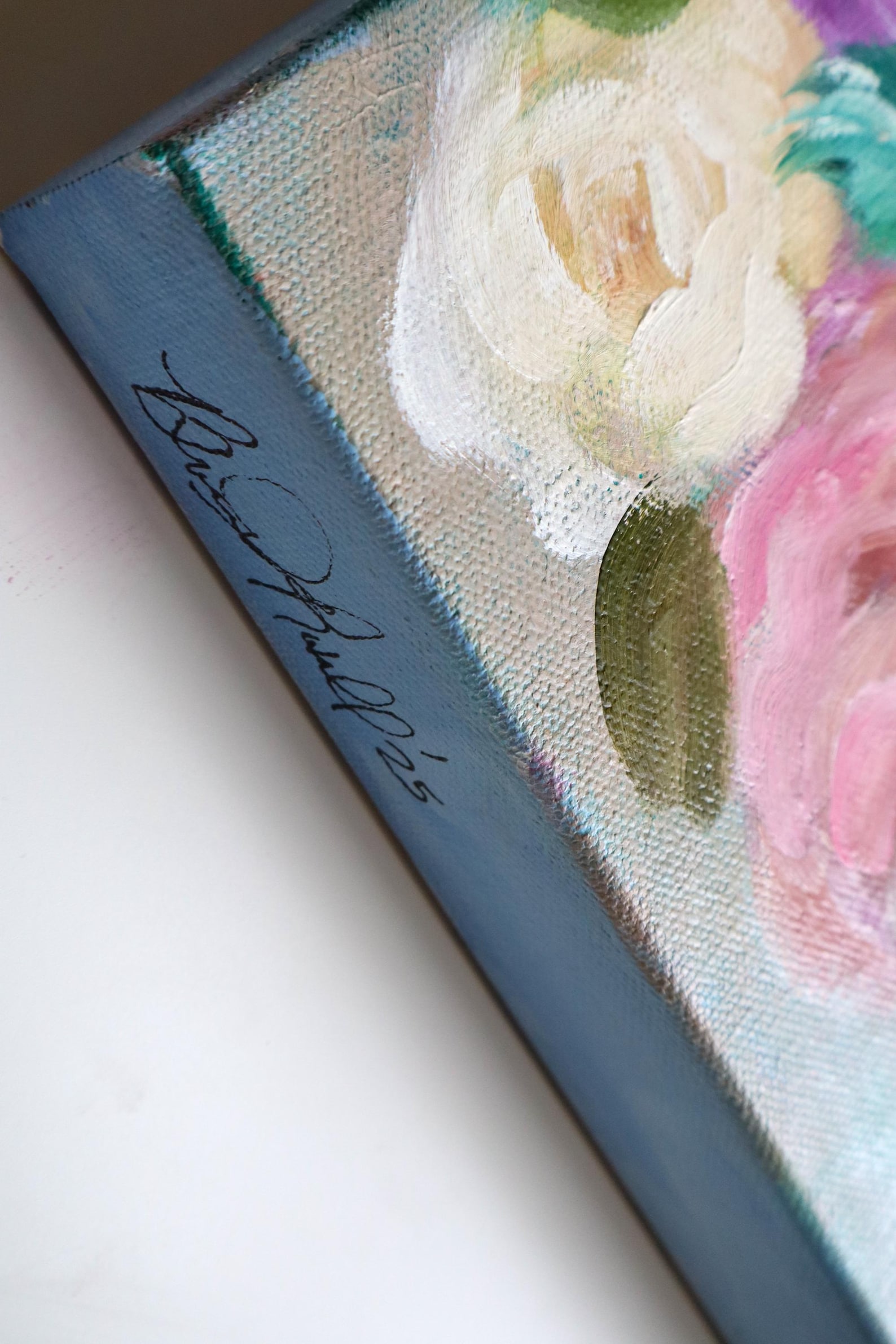 Original Floral Oil Painting on 11x14 Deep Edged Canvas - Etsy