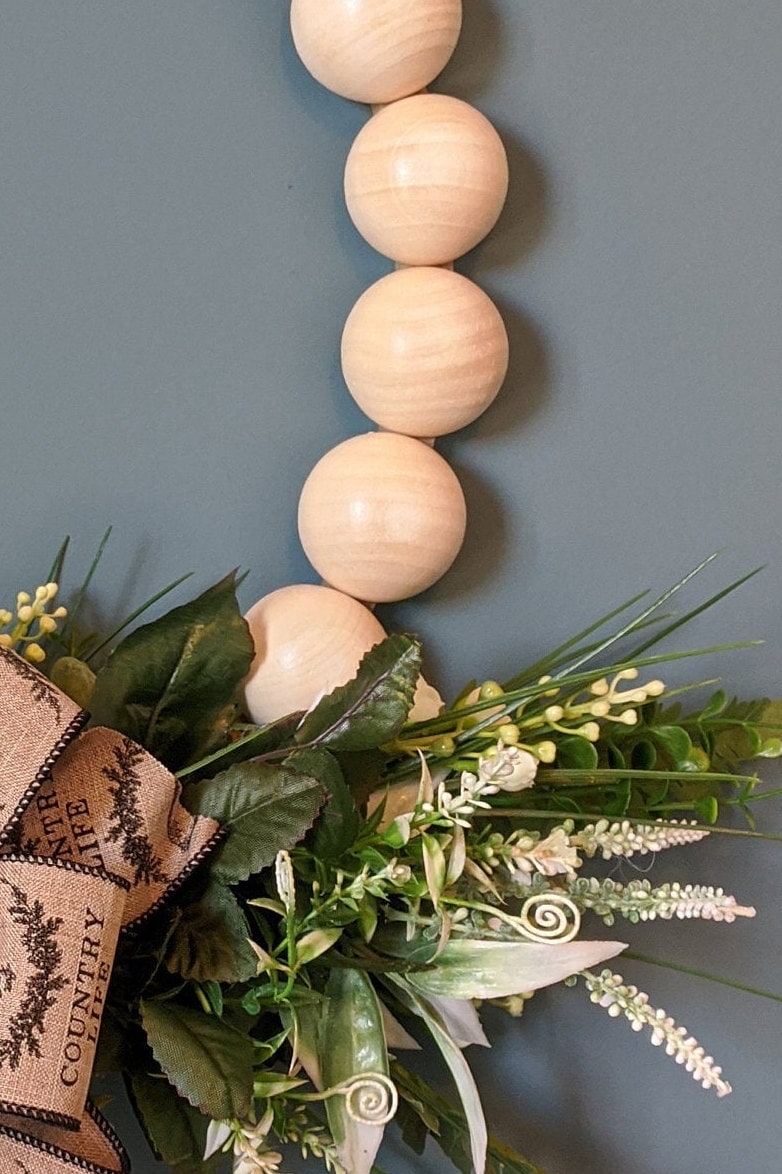 Split Wood Ball Wreath-farmhouse Wreath-front Door | Etsy