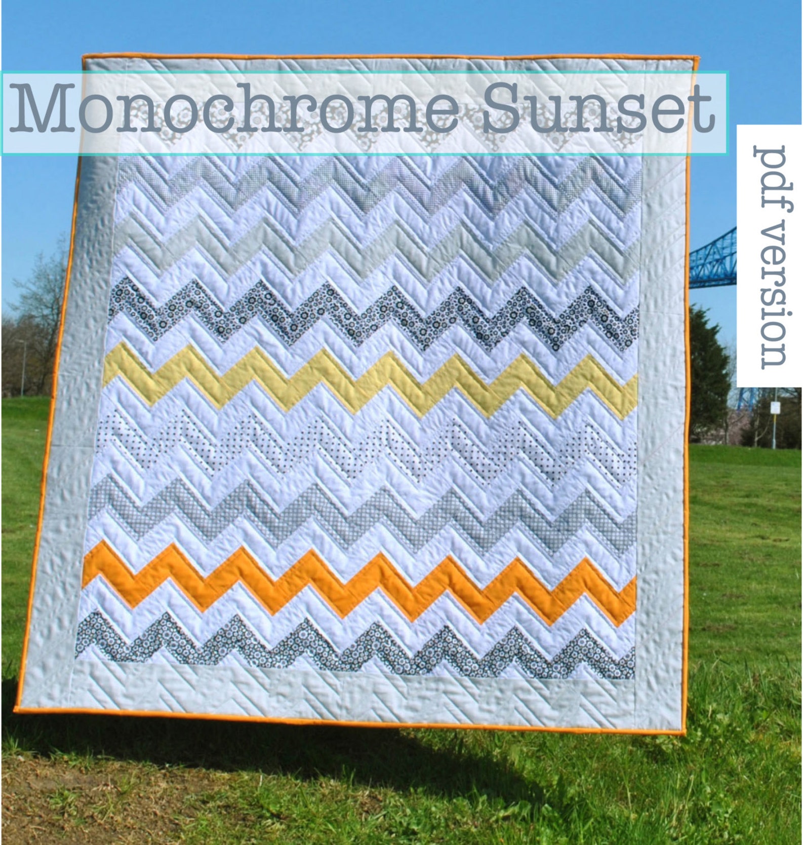 Monochrome Sunset Quilt Pattern PDF for Instant Download - Etsy UK