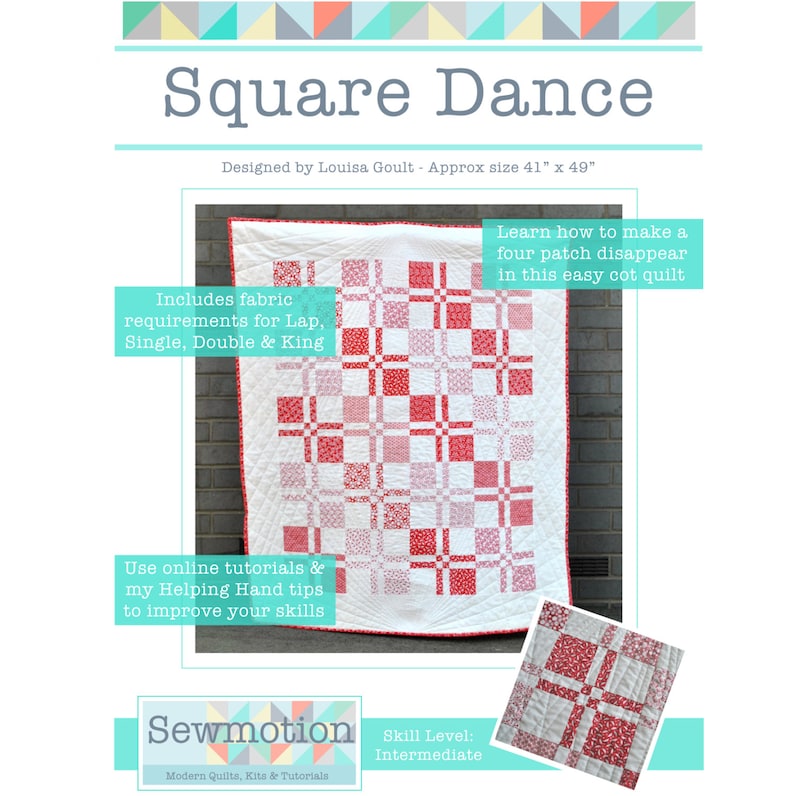 Square Dance Quilt Pattern PDF for Instant Download Level: Skilled ...